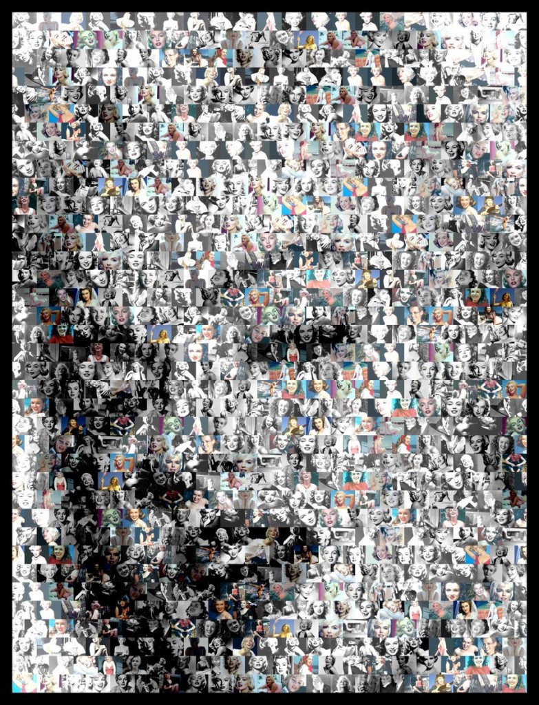 Beautiful collage portraits of some famous people